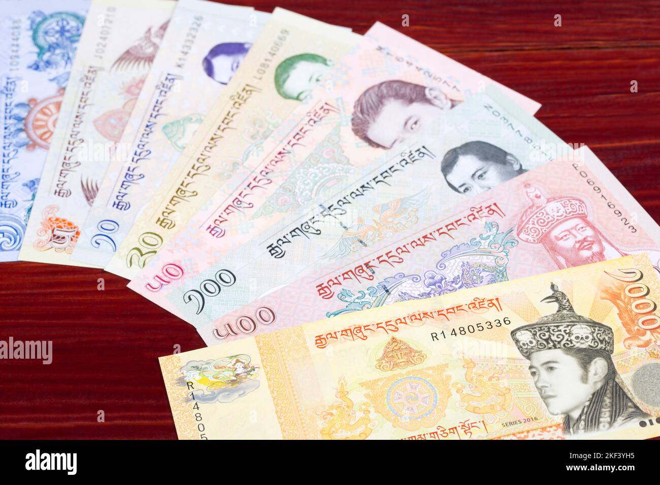 Bhutanese money - ngultrum a business background Stock Photo - Alamy