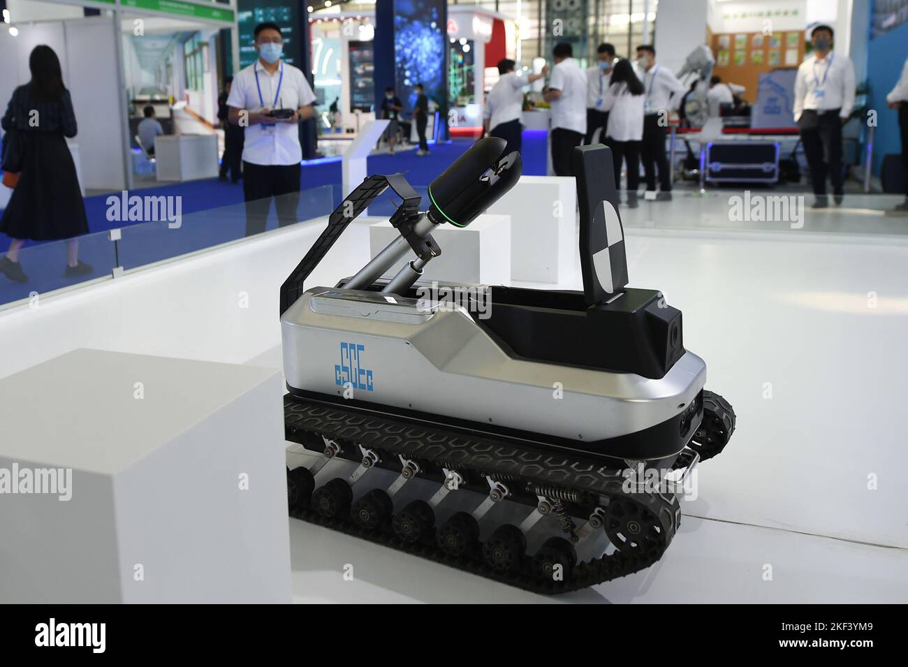 Robot uses in construction area, Shenzhen City, south China's Guangdong ...