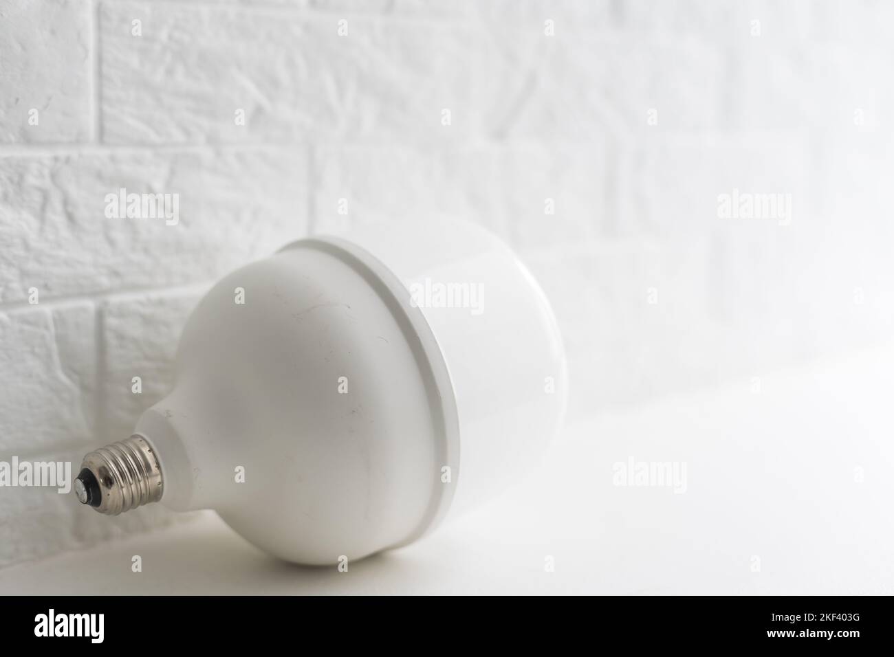 A large light bulb on white background, Led lamp Stock Photo - Alamy