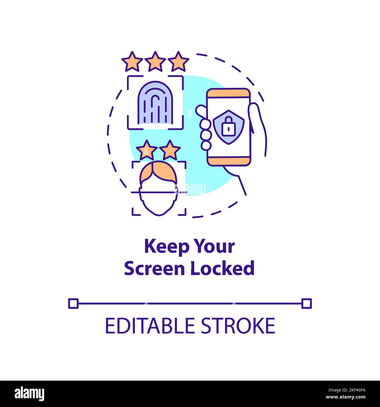 Keep your screen locked concept icon Stock Vector Image & Art - Alamy