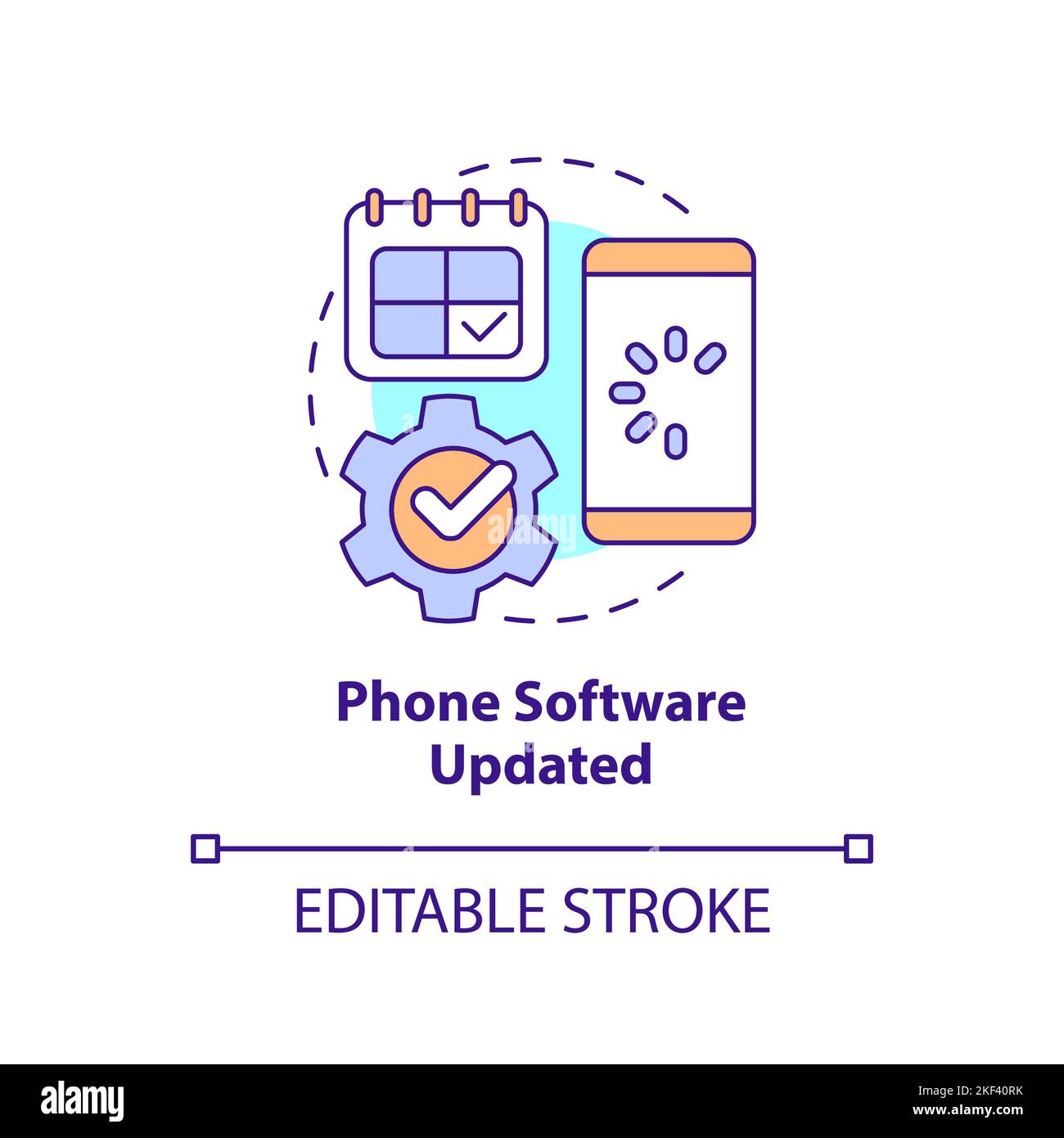 Phone software updated concept icon Stock Vector Image & Art - Alamy