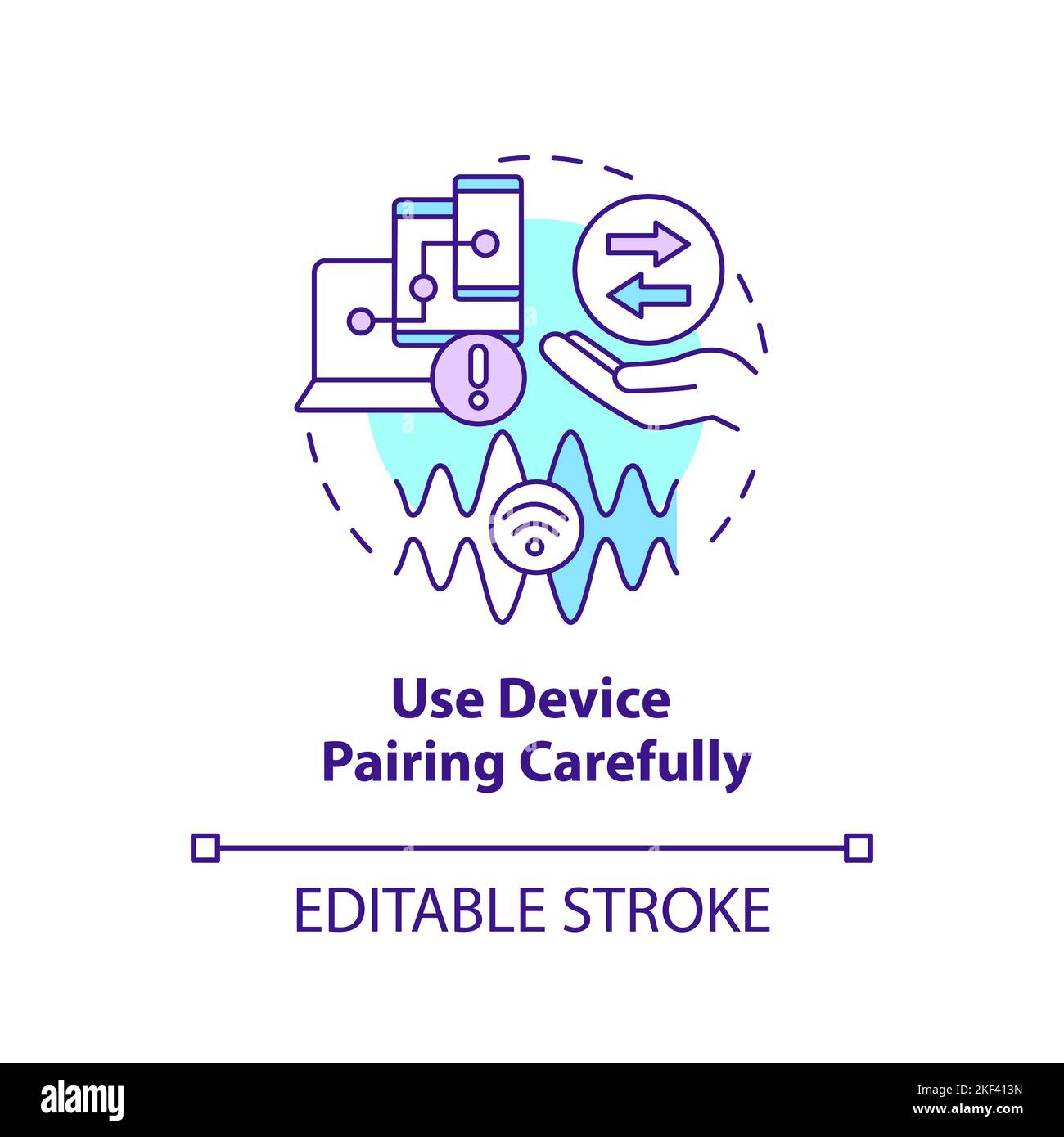Use device pairing carefully concept icon Stock Vector Image & Art - Alamy