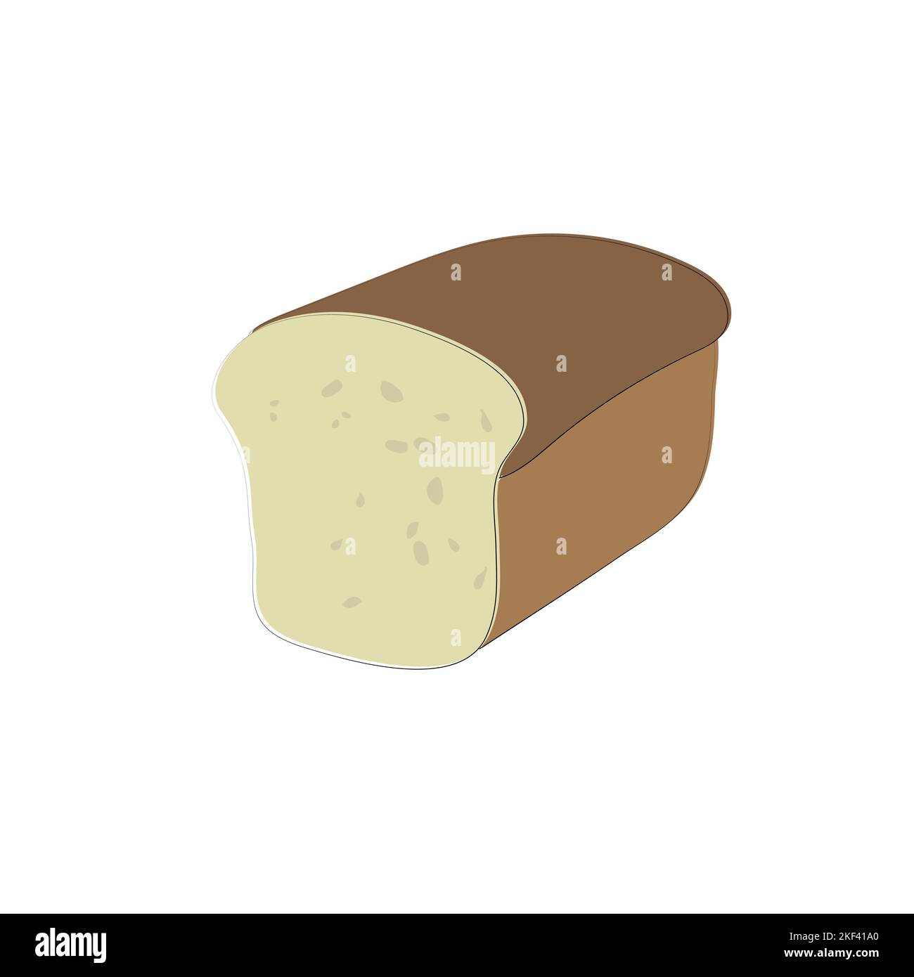 Bread icon sign. Bakery product icon. Vector cartoon hand drawn ...