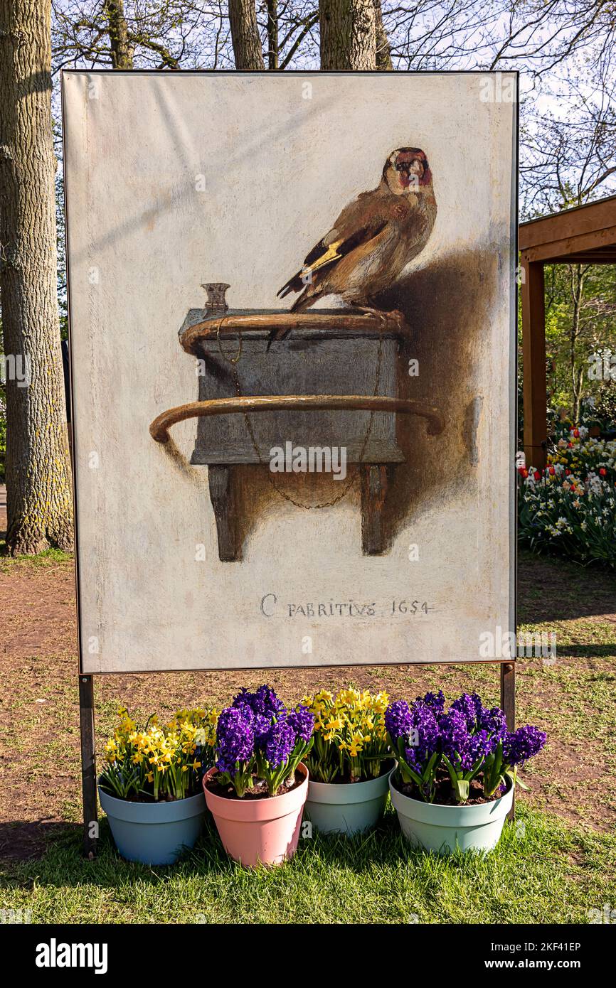 April 14, 2022 Lisse, The Netherlands. Beautiful public garden with ...