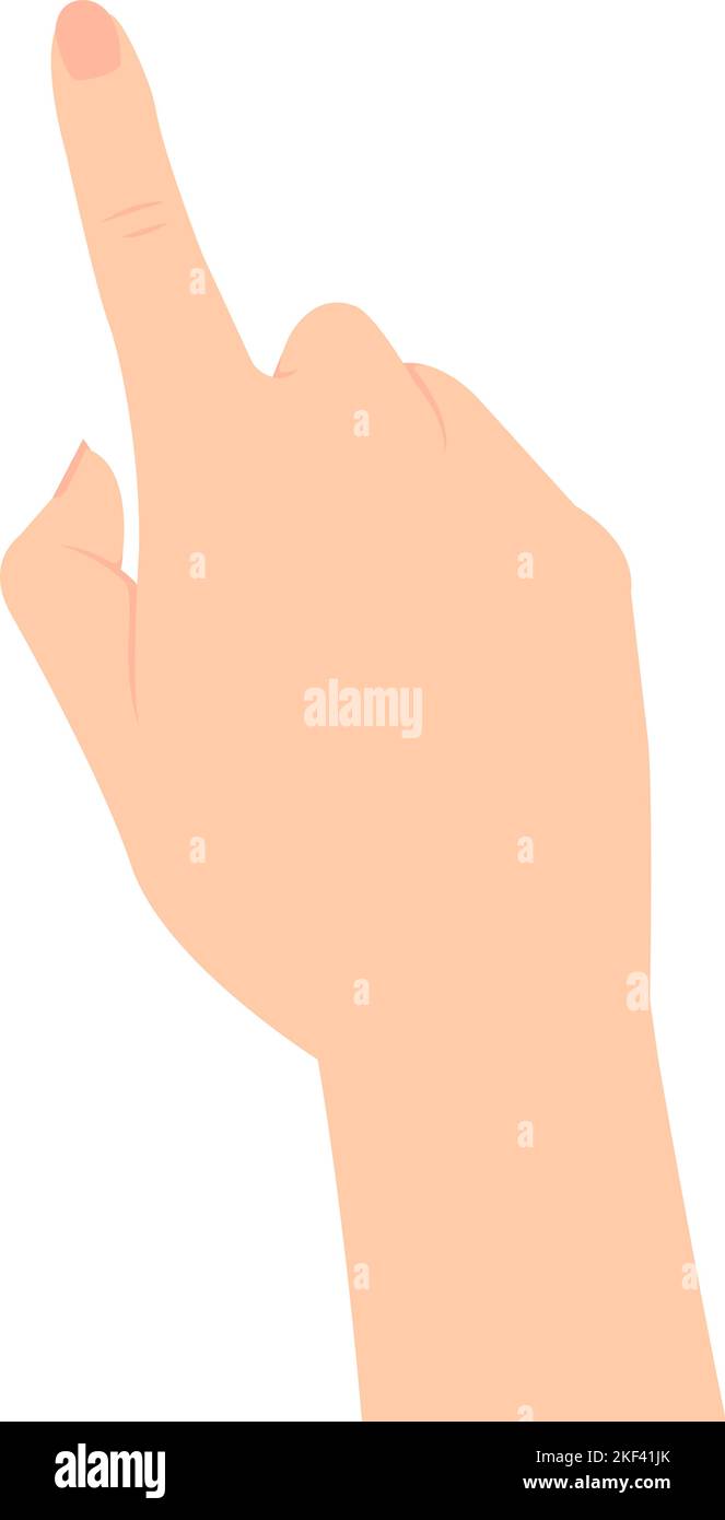 Illustration of touching the mobile phone screen with a finger Stock ...