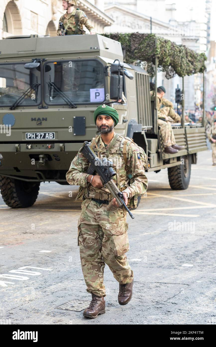 7th Battalion The Rifles at the Lord Mayor's Show parade in the City of ...