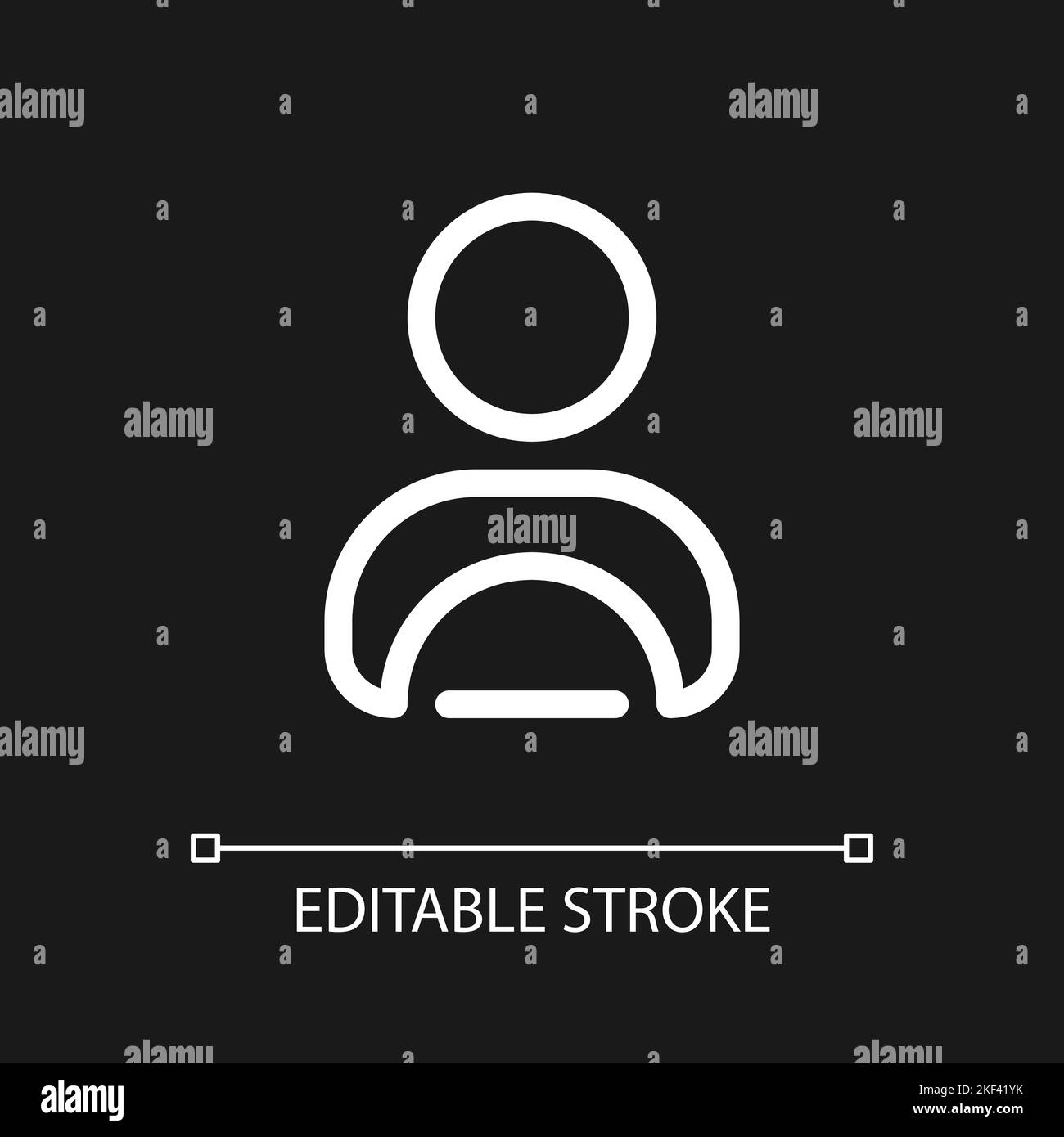 Professional driver pixel perfect white linear ui icon for dark theme ...