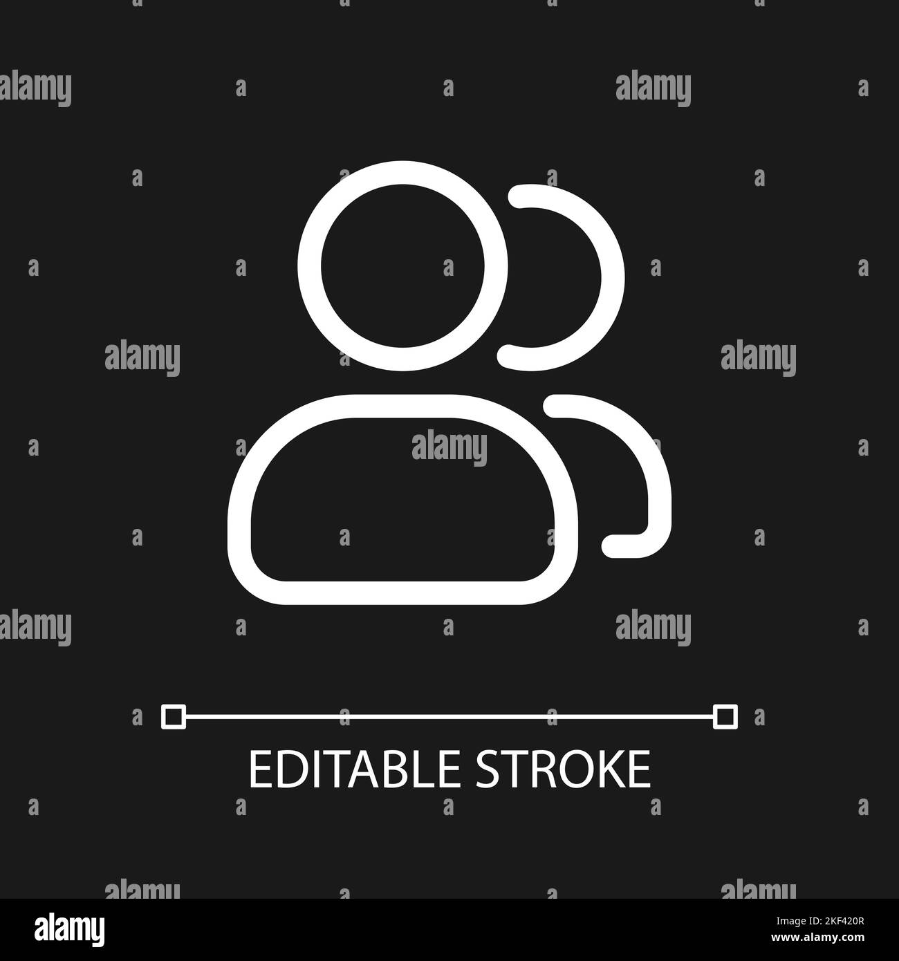 Accounts changing pixel perfect white linear ui icon for dark theme ...