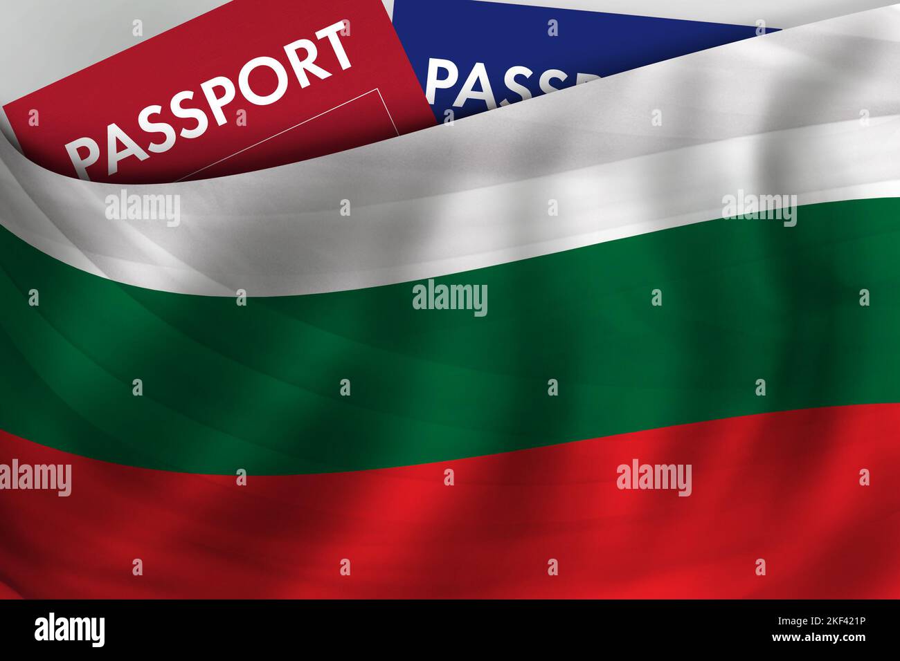 Bulgarian flag background and passport of Bulgaria. Citizenship ...