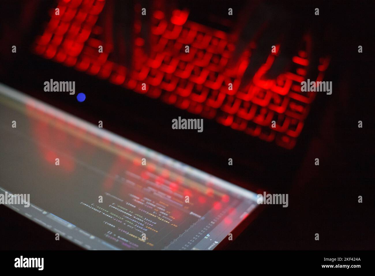 Laptop keyboard backlight red light hi-res stock photography and images ...