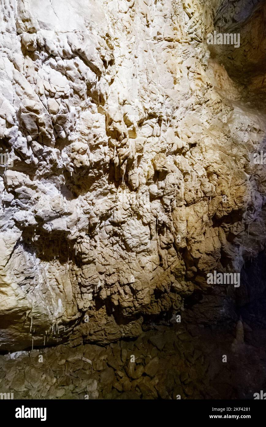 amazing rock wall at the ursus cave, romania. beautiful nature ...