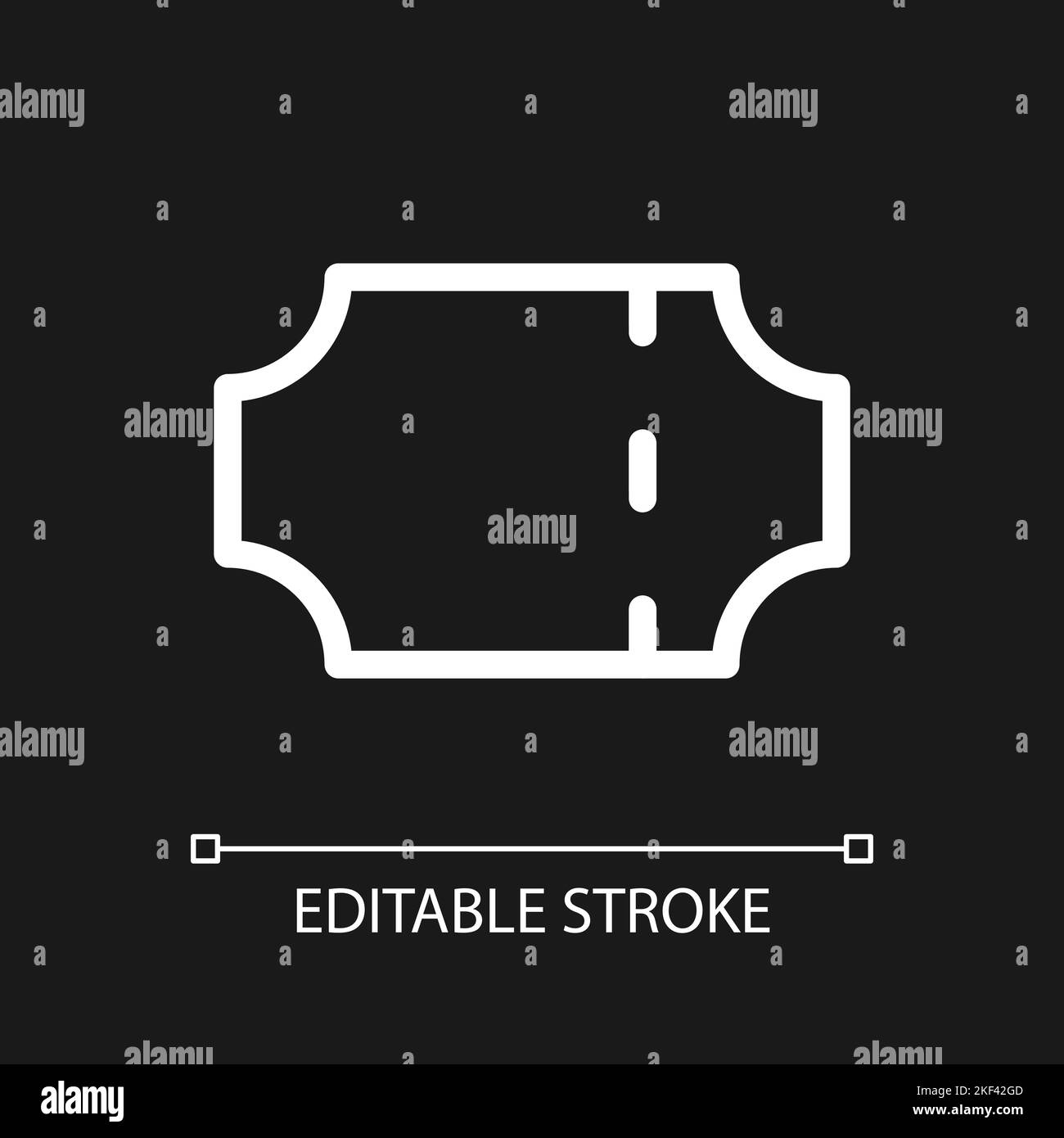 Ticket booking pixel perfect white linear ui icon for dark theme Stock ...