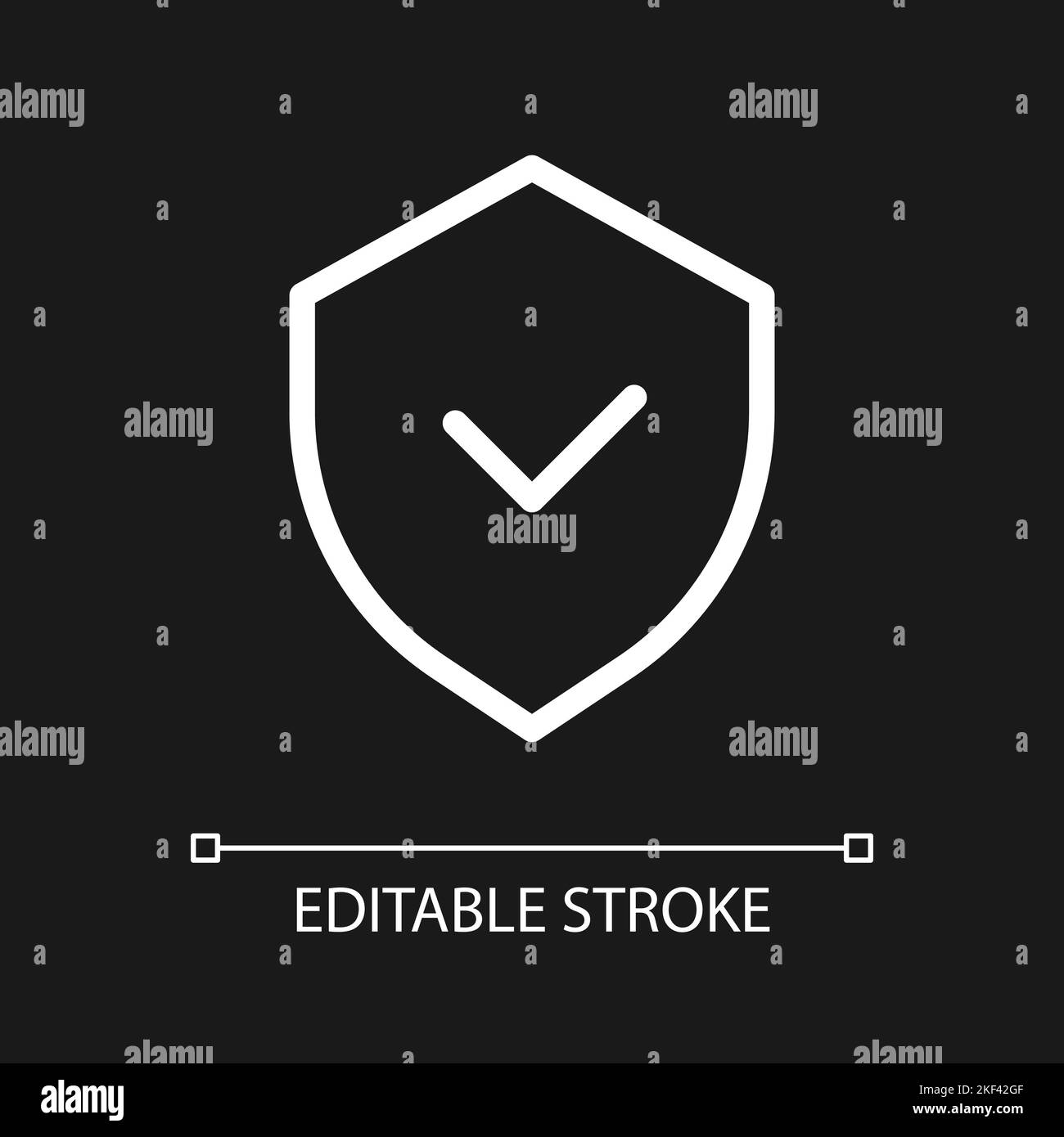 Cyber security pixel perfect white linear ui icon for dark theme Stock ...