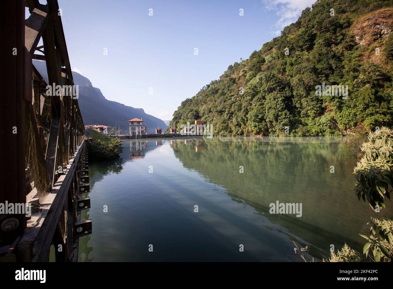 (221116) -- KATHMANDU, Nov. 16, 2022 (Xinhua) -- The dam of the Upper ...