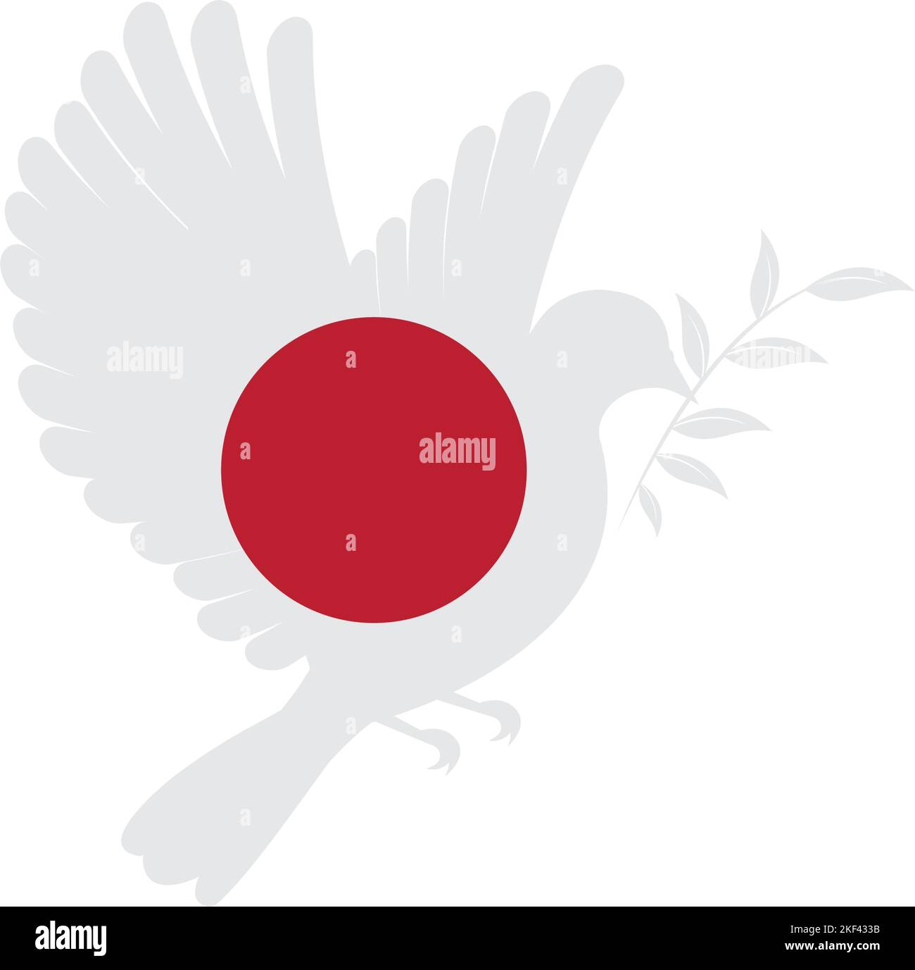 Dove peacemaker silhouette, vector. Dove illustration, symbol of peace ...