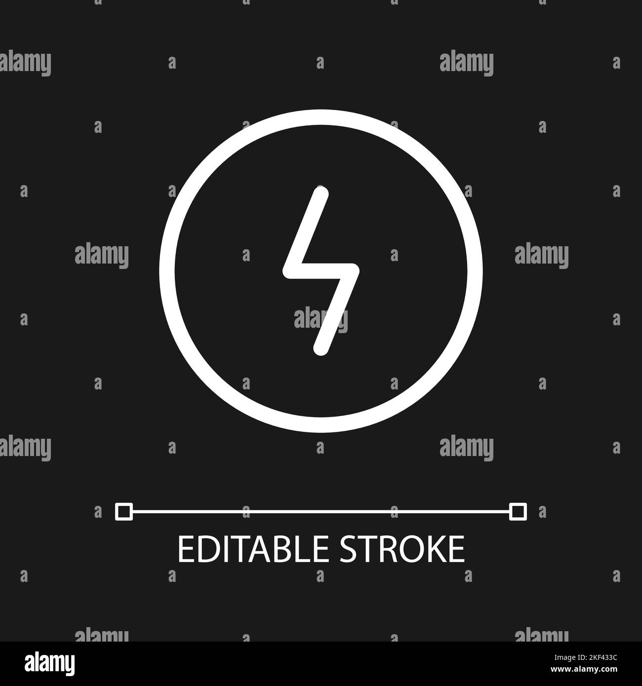 Dangerous current pixel perfect white linear ui icon for dark theme ...