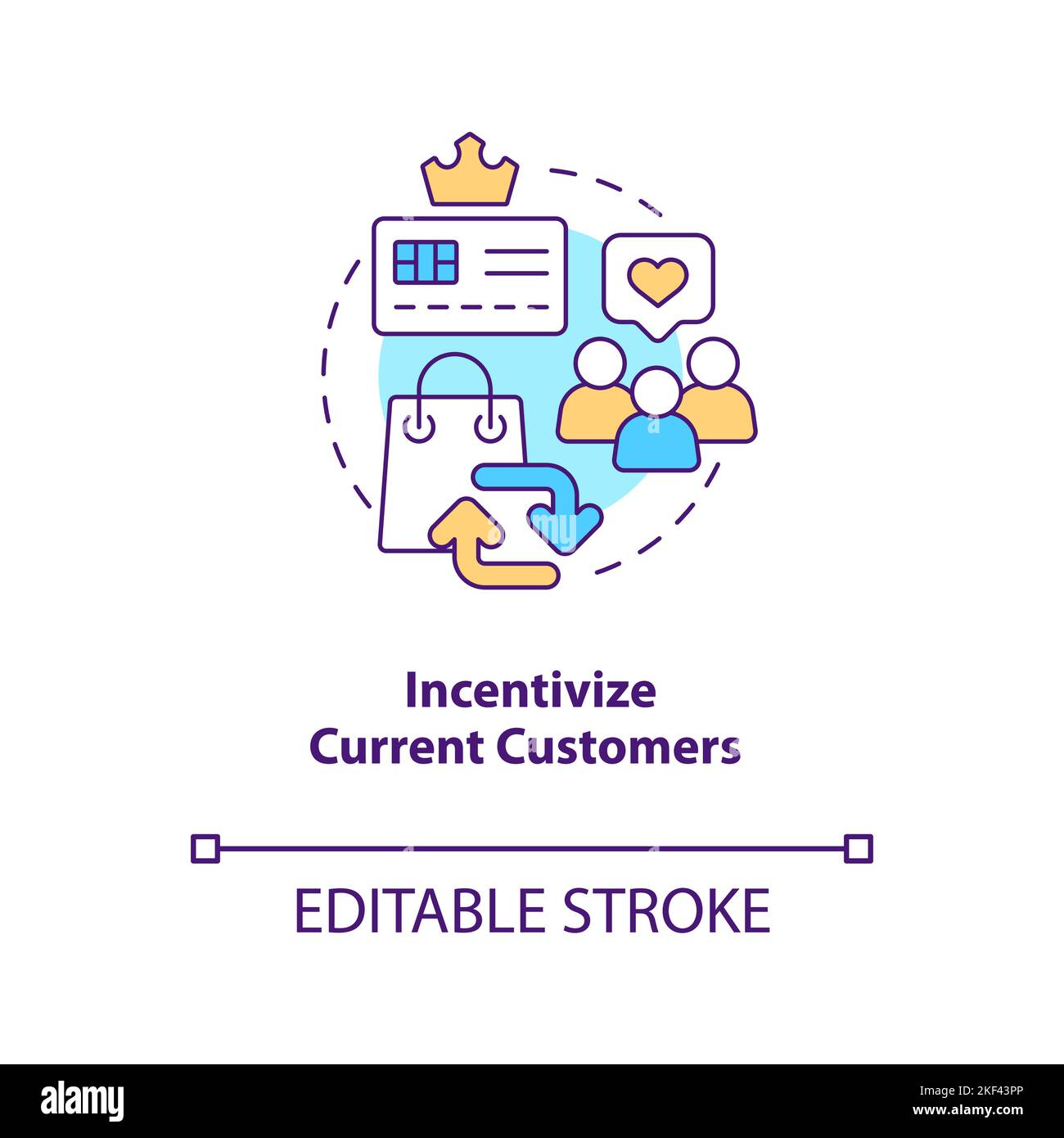 Incentivize current customers concept icon Stock Vector Image & Art - Alamy