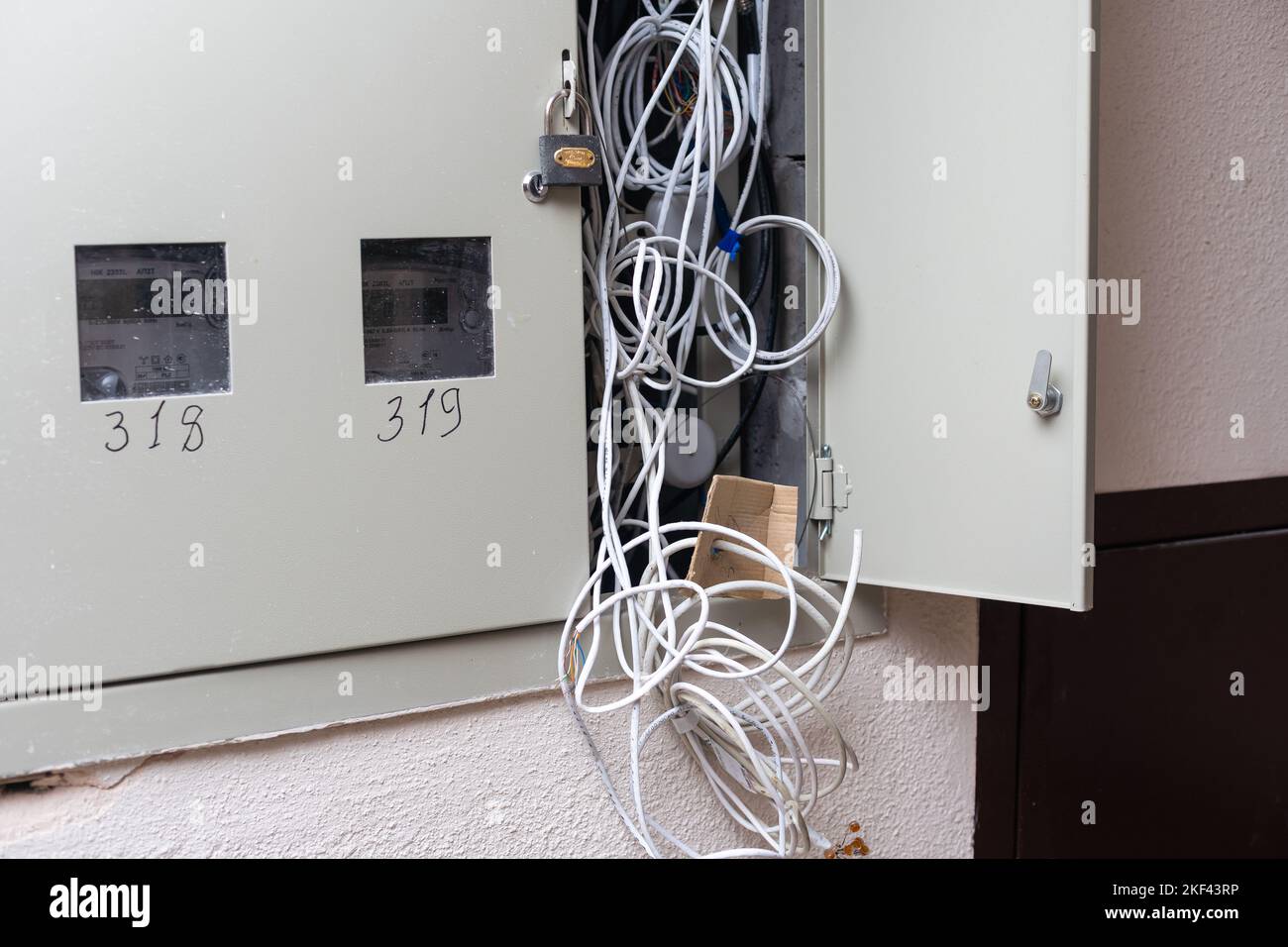 The installation of an electric home shield is carried out with a ...