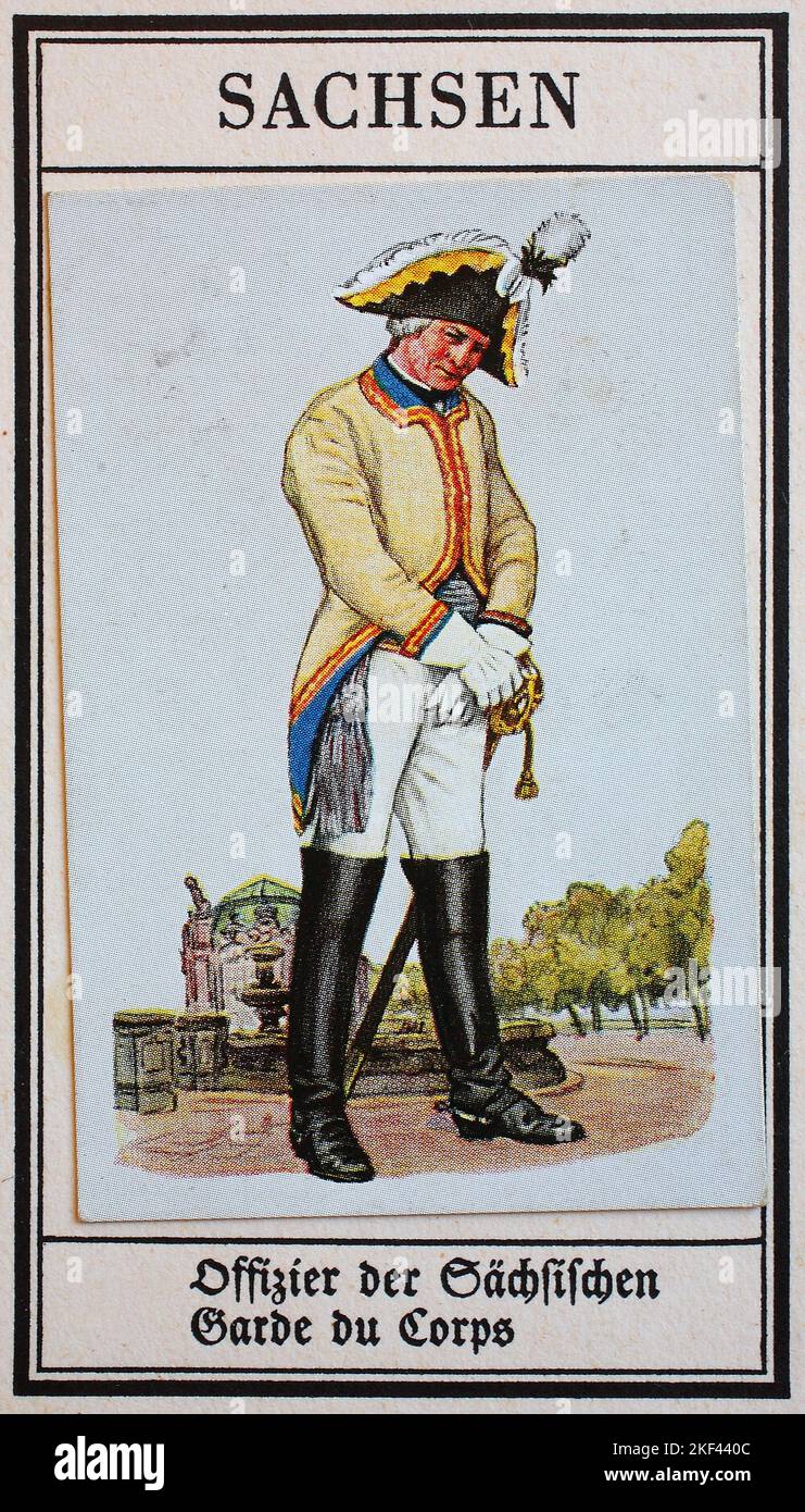 German uniforms of the 19th century, Guard - Cavalry: Saxony, Officer ...