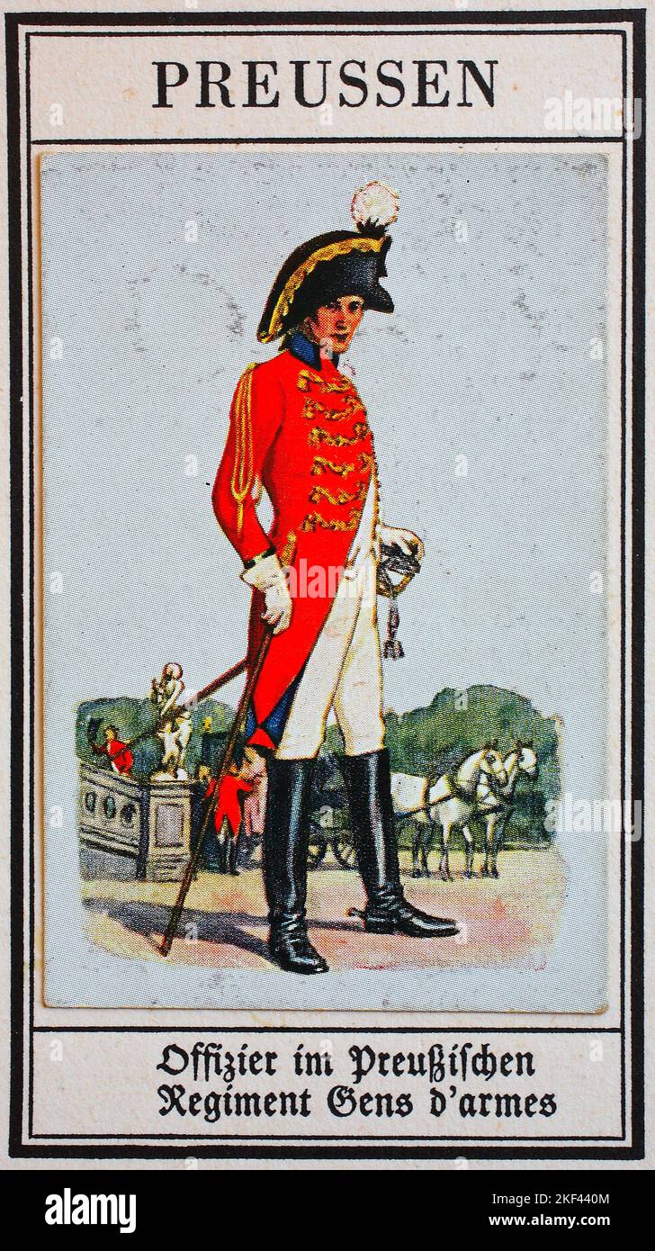 German uniforms of the 19th century, Guard - Cavalry: Prussia, officer ...