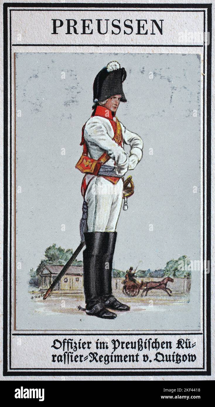 German uniforms of the 19th century, lines - cavalry: Prussia, officer ...