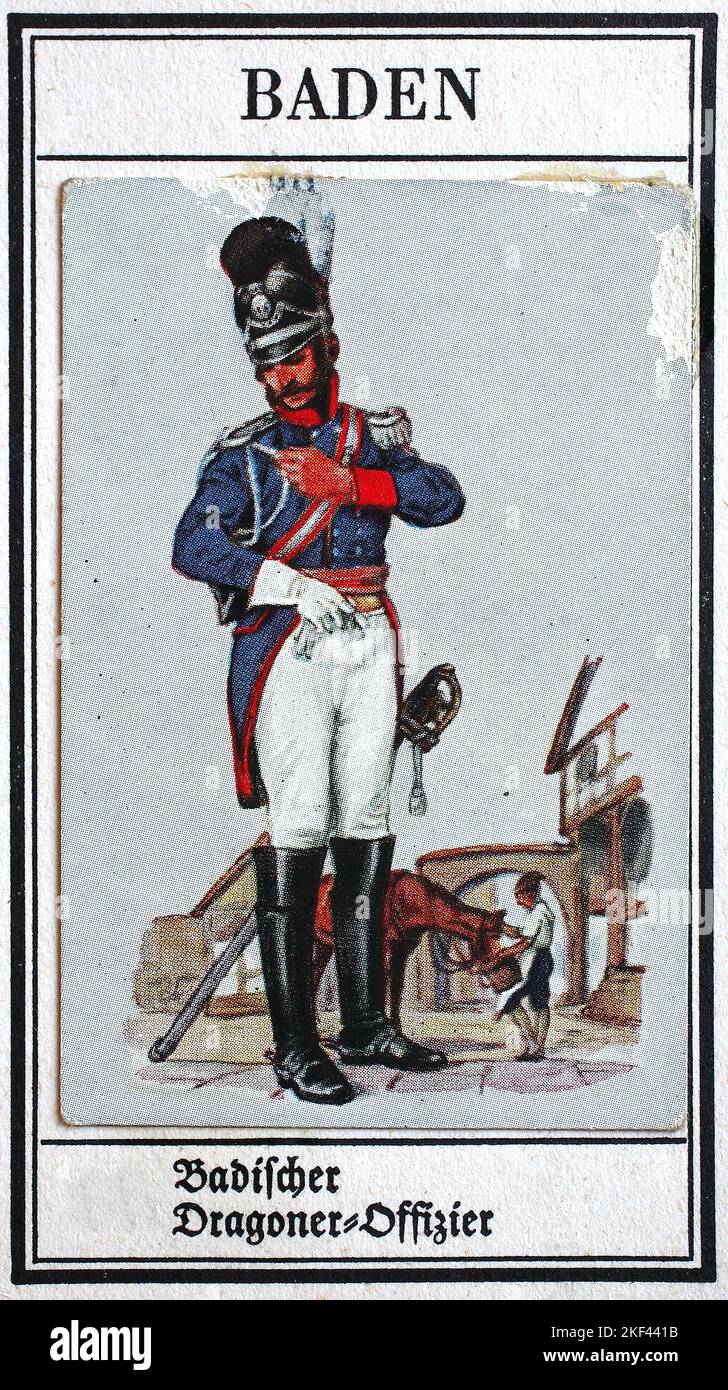 German uniforms of the 19th century, lines - cavalry: Baden, Baden ...