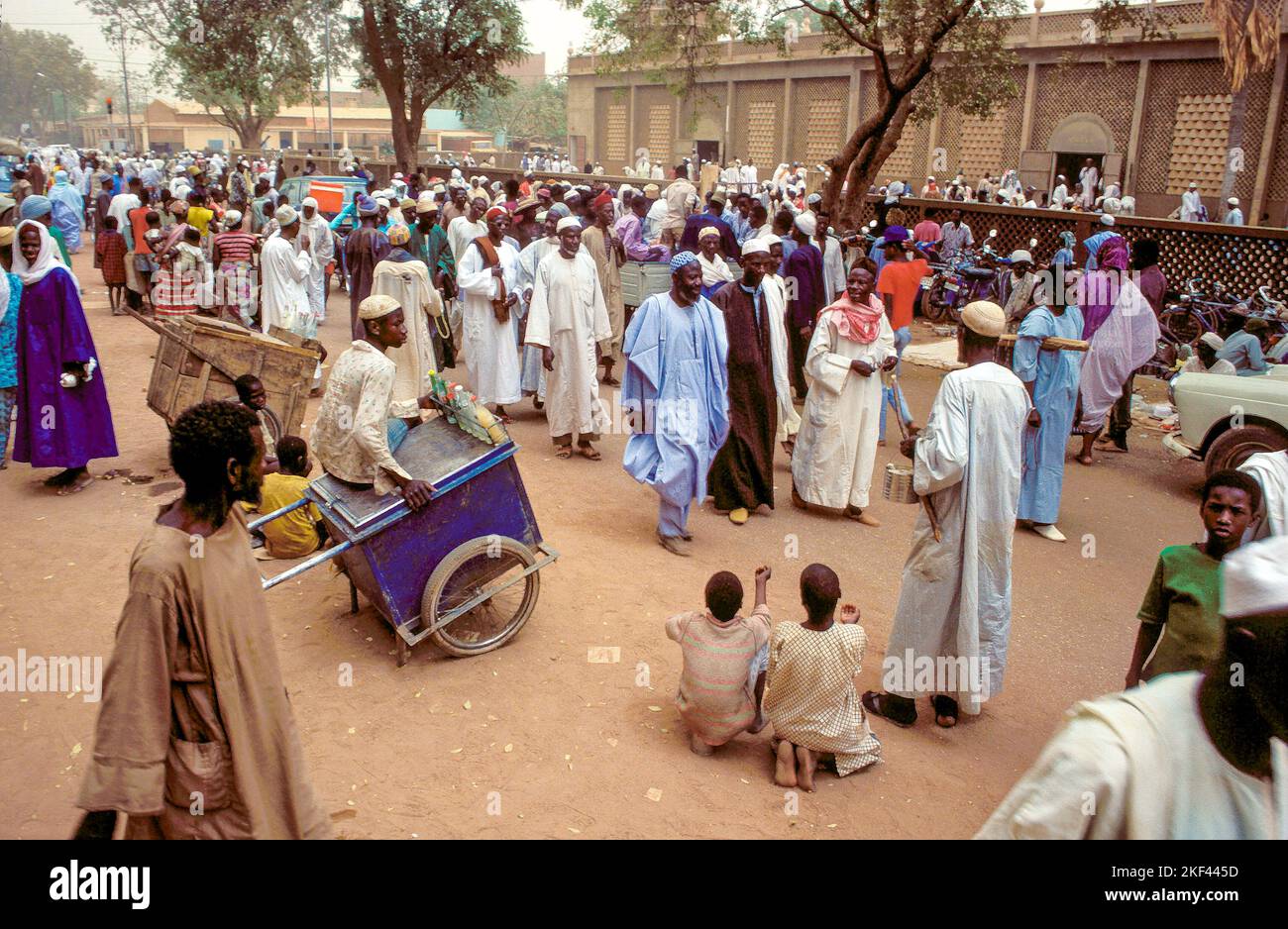 Burkina Faso, Ouagadougou; Friday after midday prayers in the main city ...