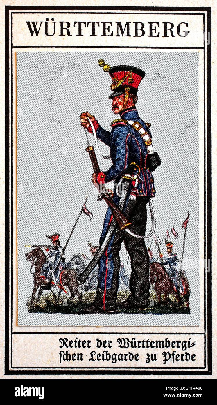 German uniforms of the 19th century, Guard - Cavalry: Württemberg ...