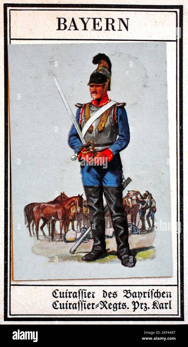 German uniforms of the 19th century, lines - cavalry: Bavaria ...