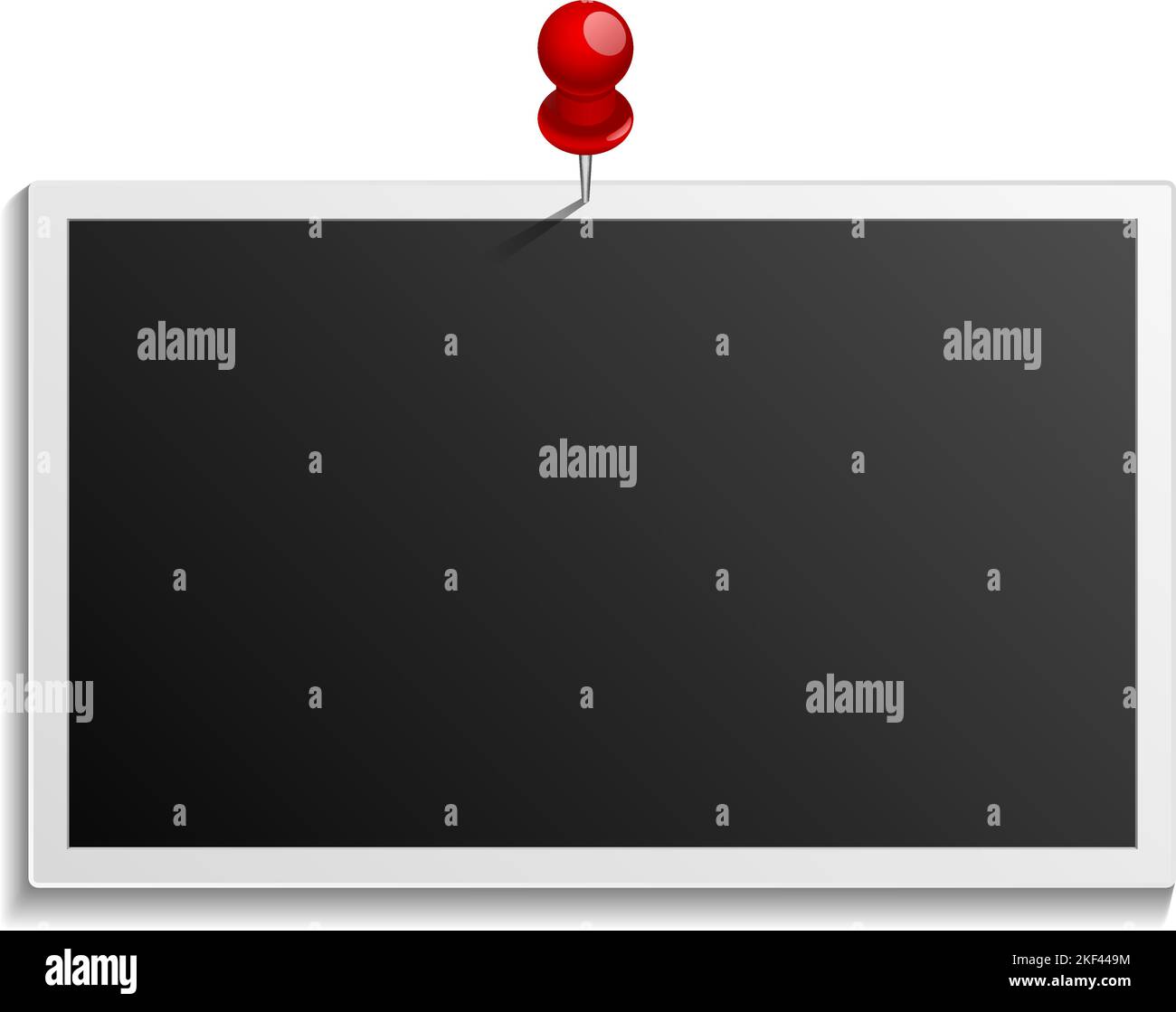 Retro photo picture template. Black frame pin Stock Vector Image & Art ...