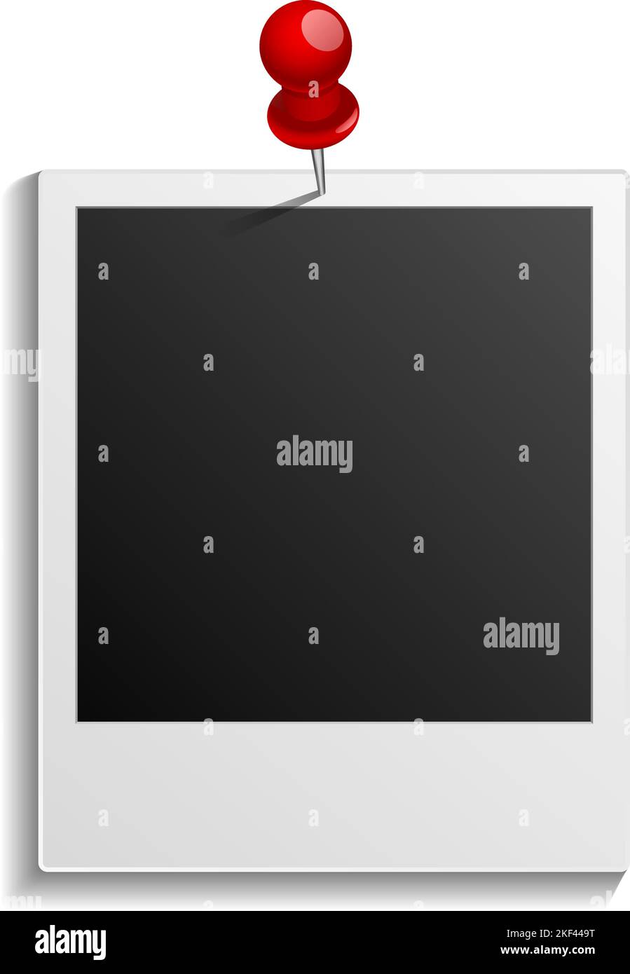 Photo card mockup. Blank frame. Realistic album picture Stock Vector ...