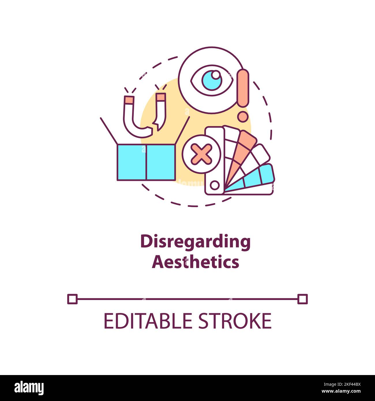 Disregarding aesthetics concept icon Stock Vector Image & Art - Alamy