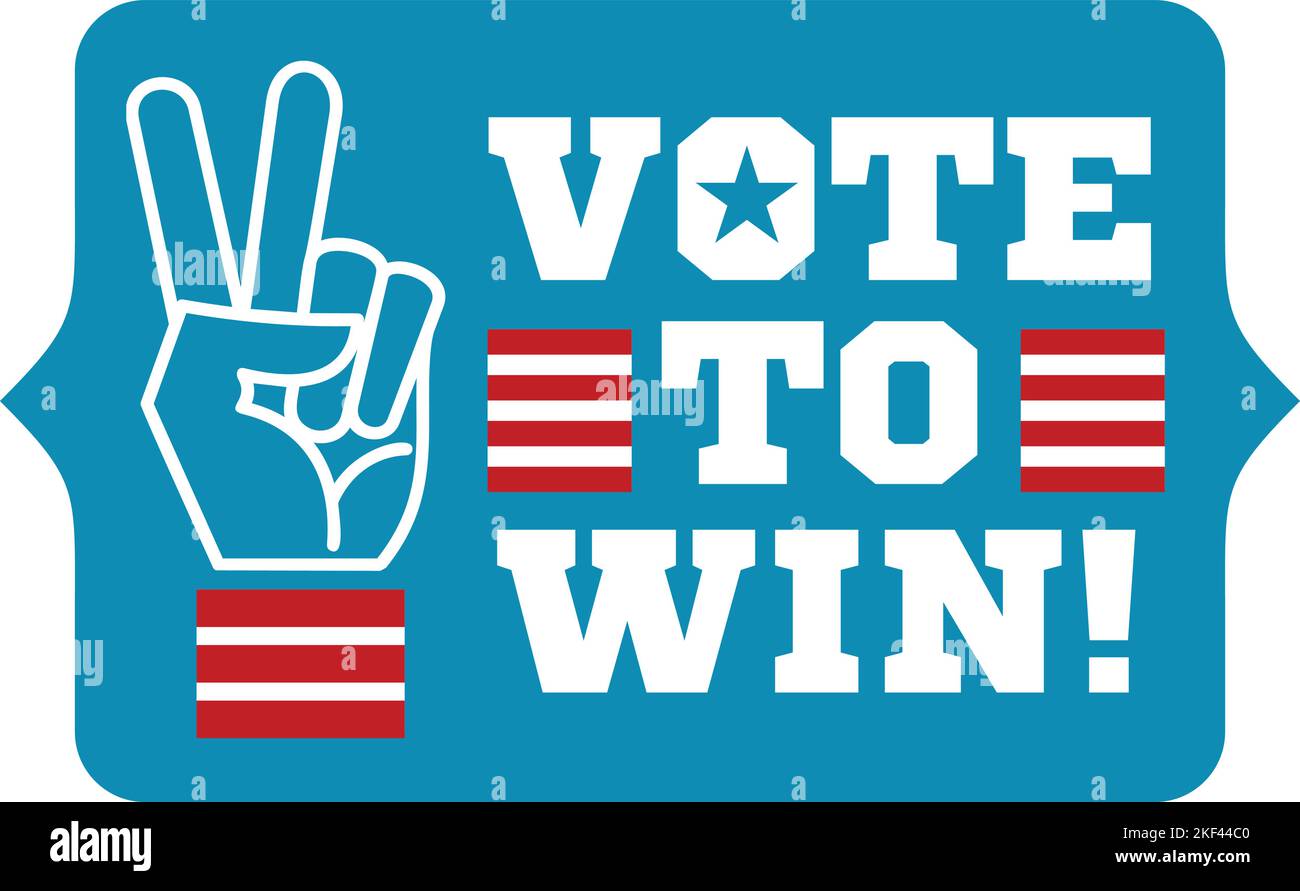 Vote to win label. American national political sticker Stock Vector ...