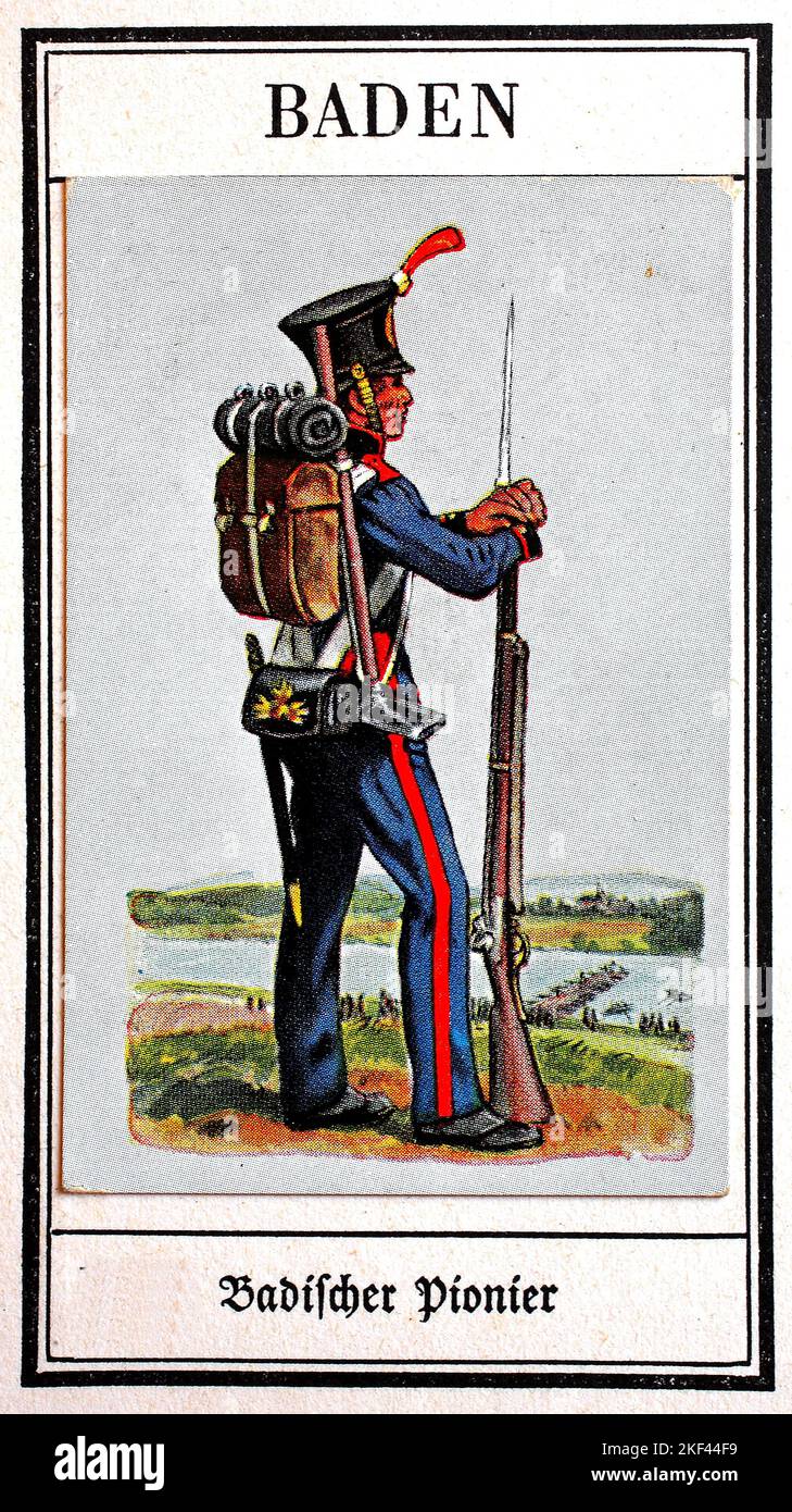 German uniforms of the 19th century, Other troops: Baden, Baden Pioneer ...
