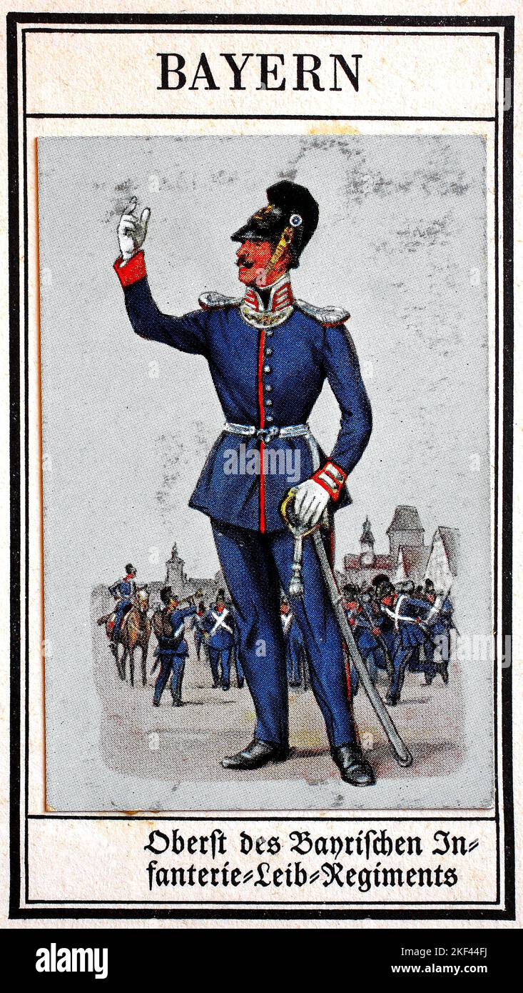 German uniforms of the 19th century, Guard - Infantry: Bavaria, Colonel ...