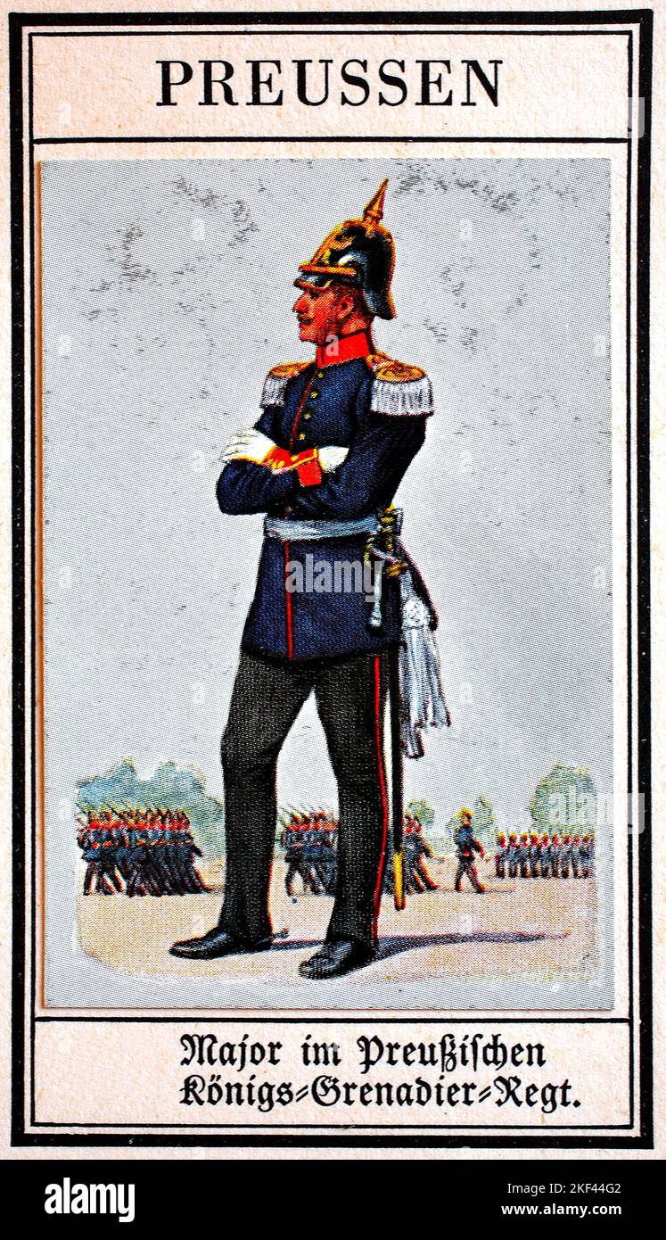 German uniforms of the 19th century, lines - infantry: Prussia, Major ...