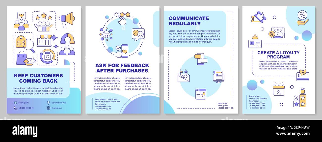 Keep customers return to shop brochure template Stock Vector Image ...