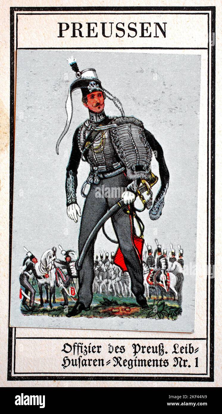 German uniforms of the 19th century, lines - cavalry: Prussia, officer ...