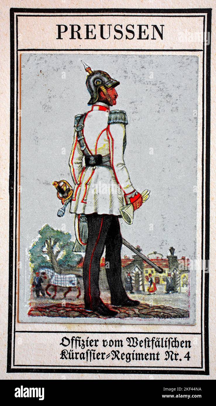 German uniforms of the 19th century, lines - cavalry: Prussia, officer ...