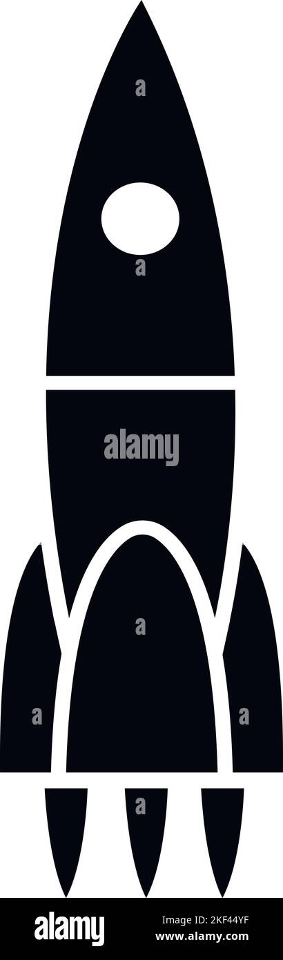 Shuttle Launch Icon Black Rocket Spaceship Symbol Stock Vector Image And Art Alamy