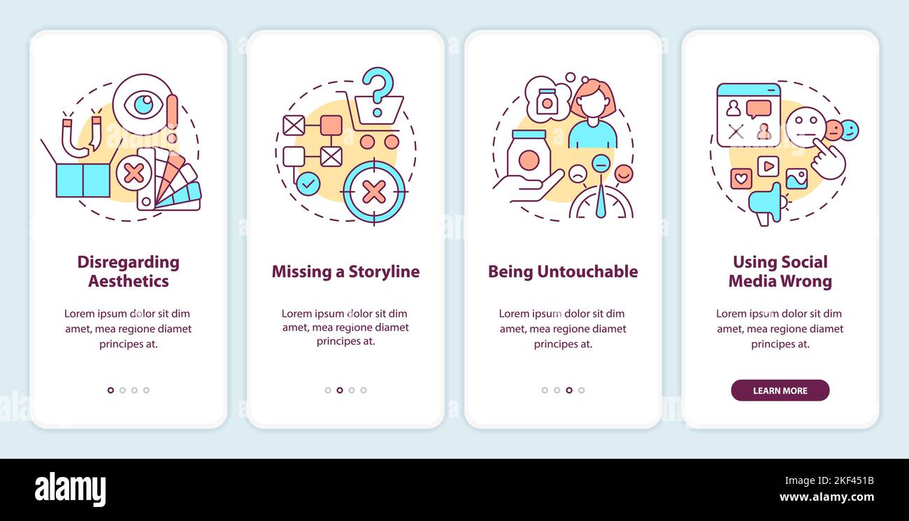 Customer attraction mistakes to avoid onboarding mobile app screen ...