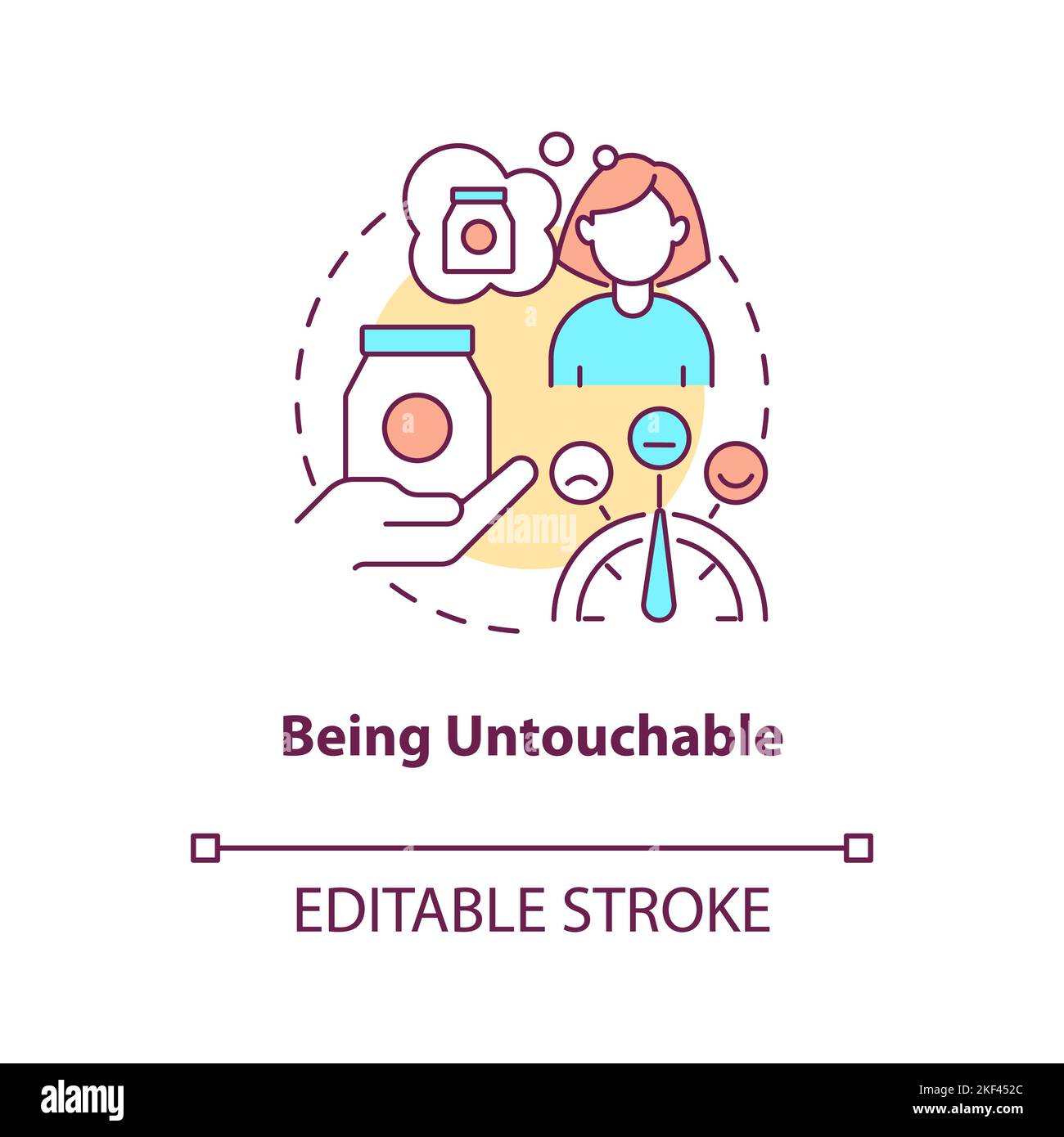 Being untouchable concept icon Stock Vector Image & Art - Alamy