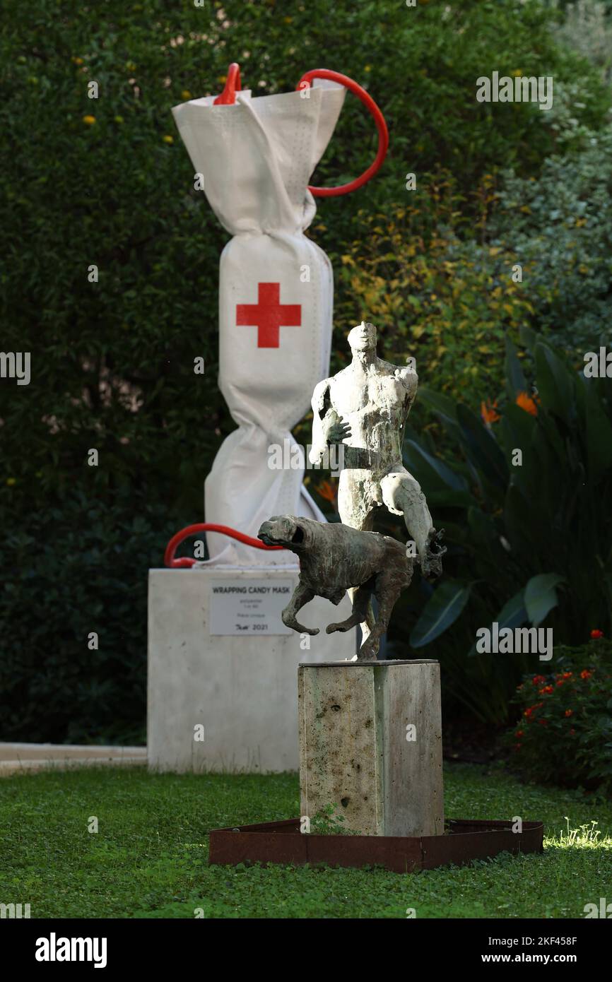 Red Cross distribution at Monaco Palace on November 16, 2022 in Monte ...