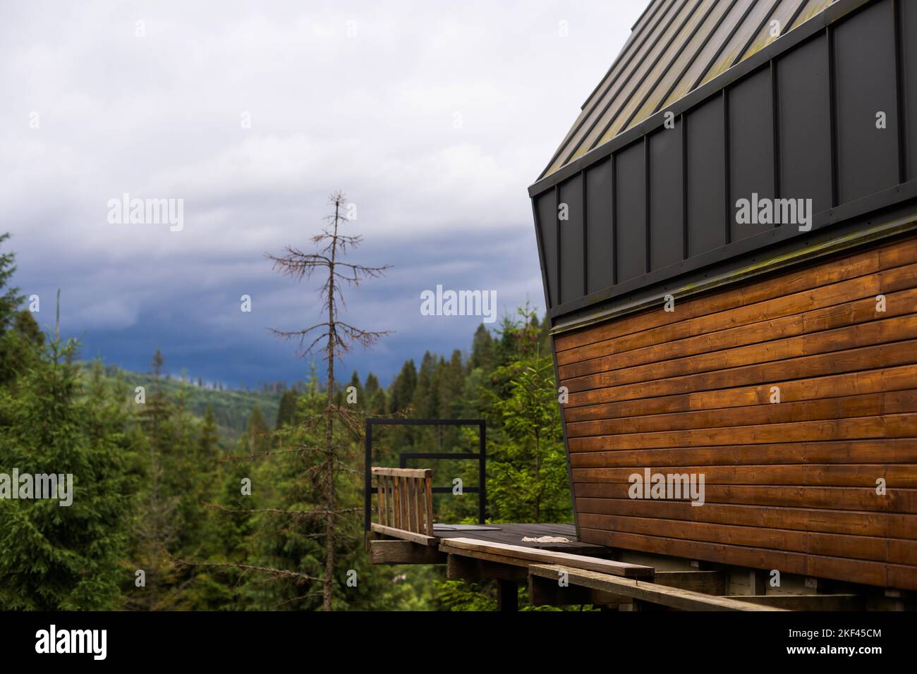 Apartment balcony scenery view with exotic grooved cumaru wood decking ...