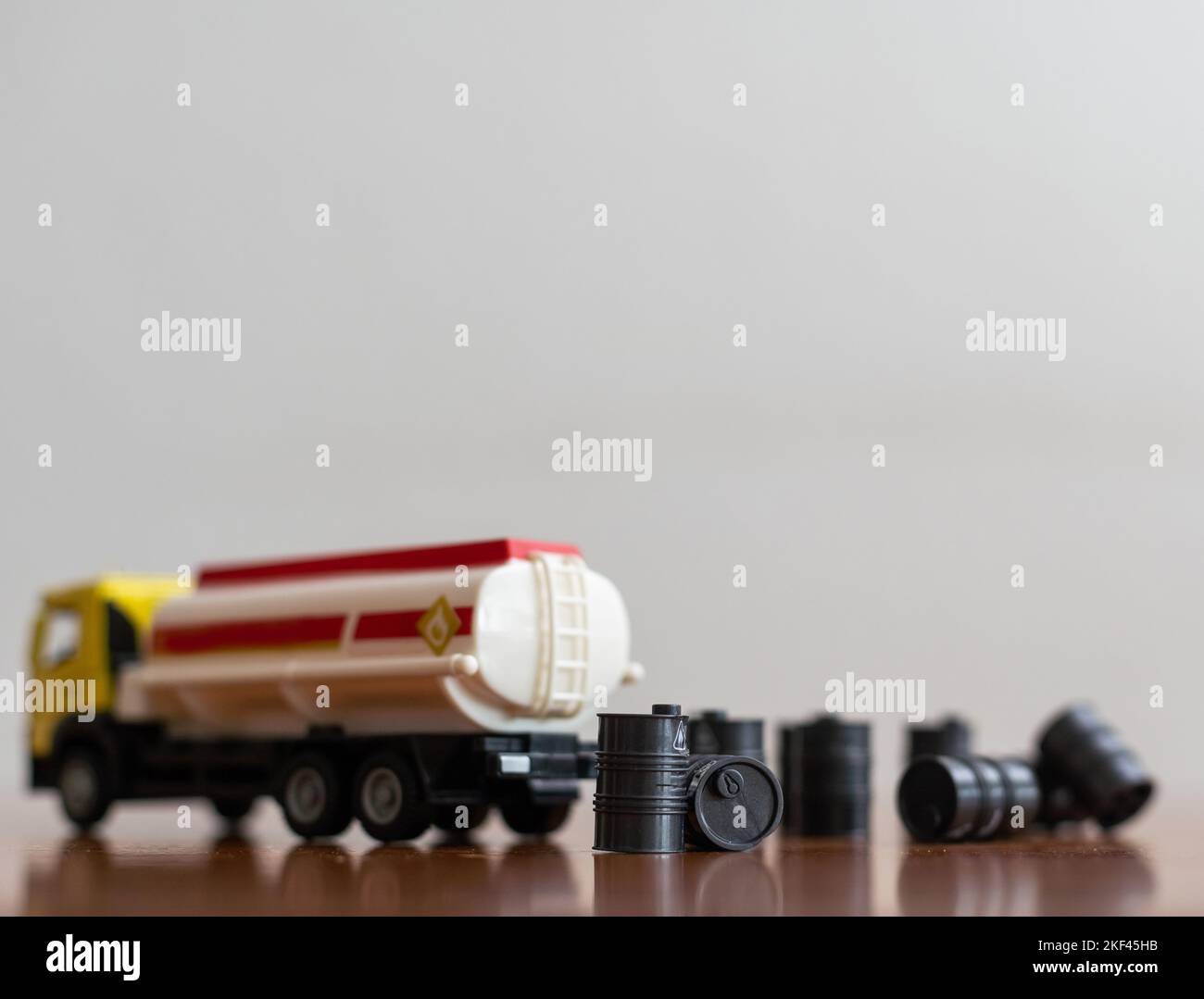 Toy car the truck with canister Stock Photo - Alamy
