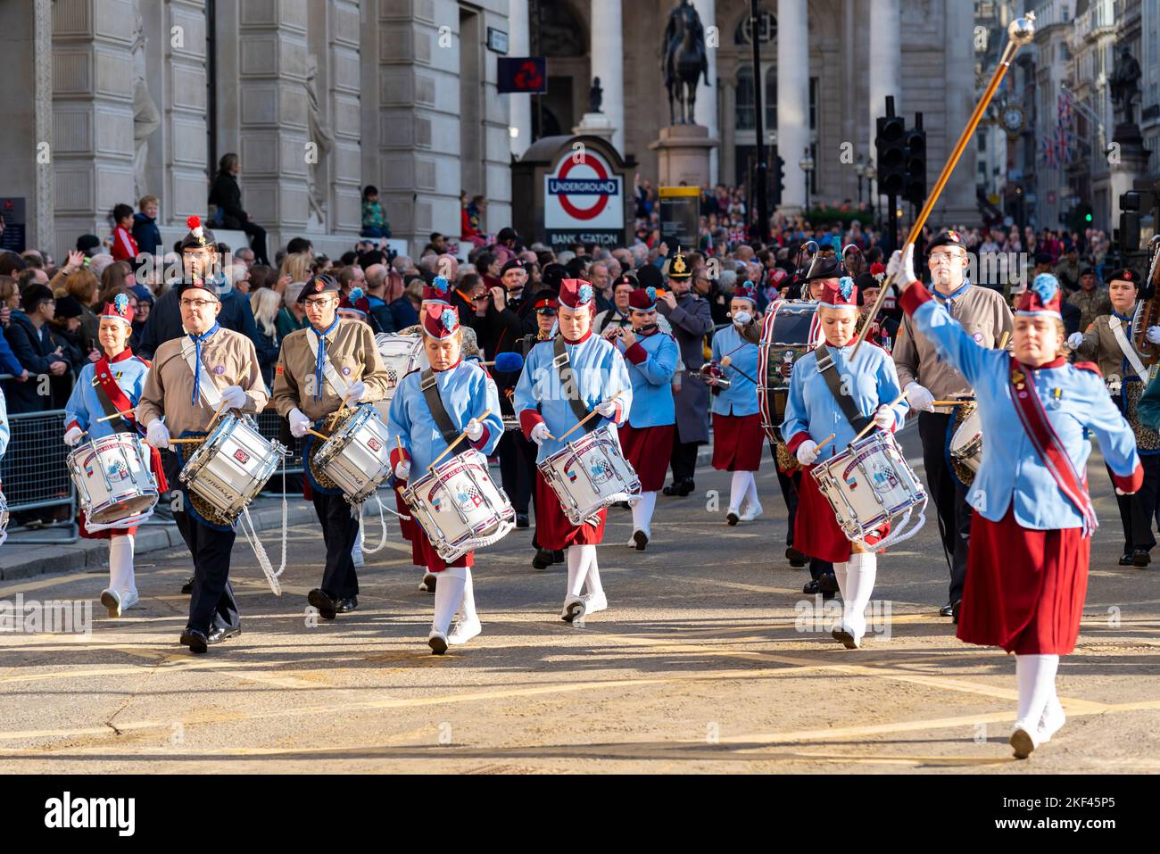 CORPS OF DRUMS SOCIETY group at the Lord Mayor's Show parade in the ...