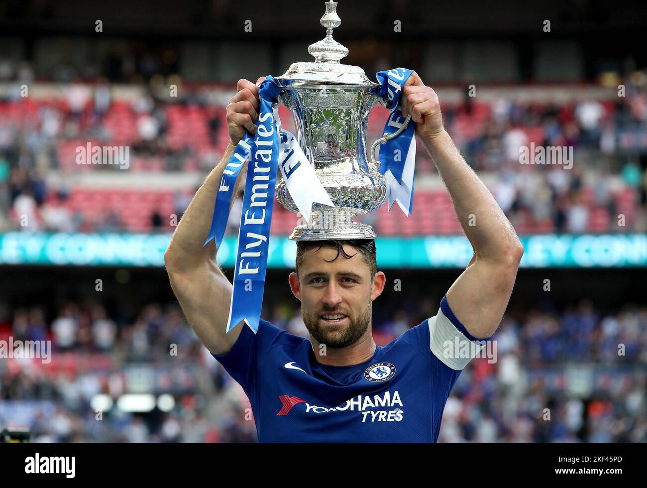 File photo dated 19-05-2018 of Chelsea's Gary Cahill celebrates with ...