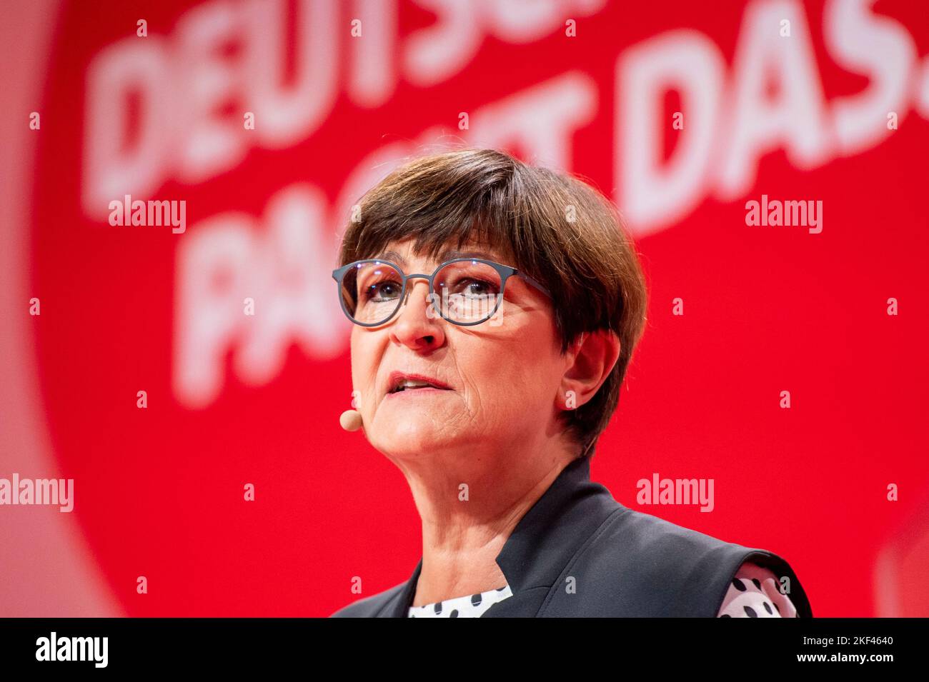 05 November 2022, Berlin: SPD leader Saskia Esken. Archive image Photo ...