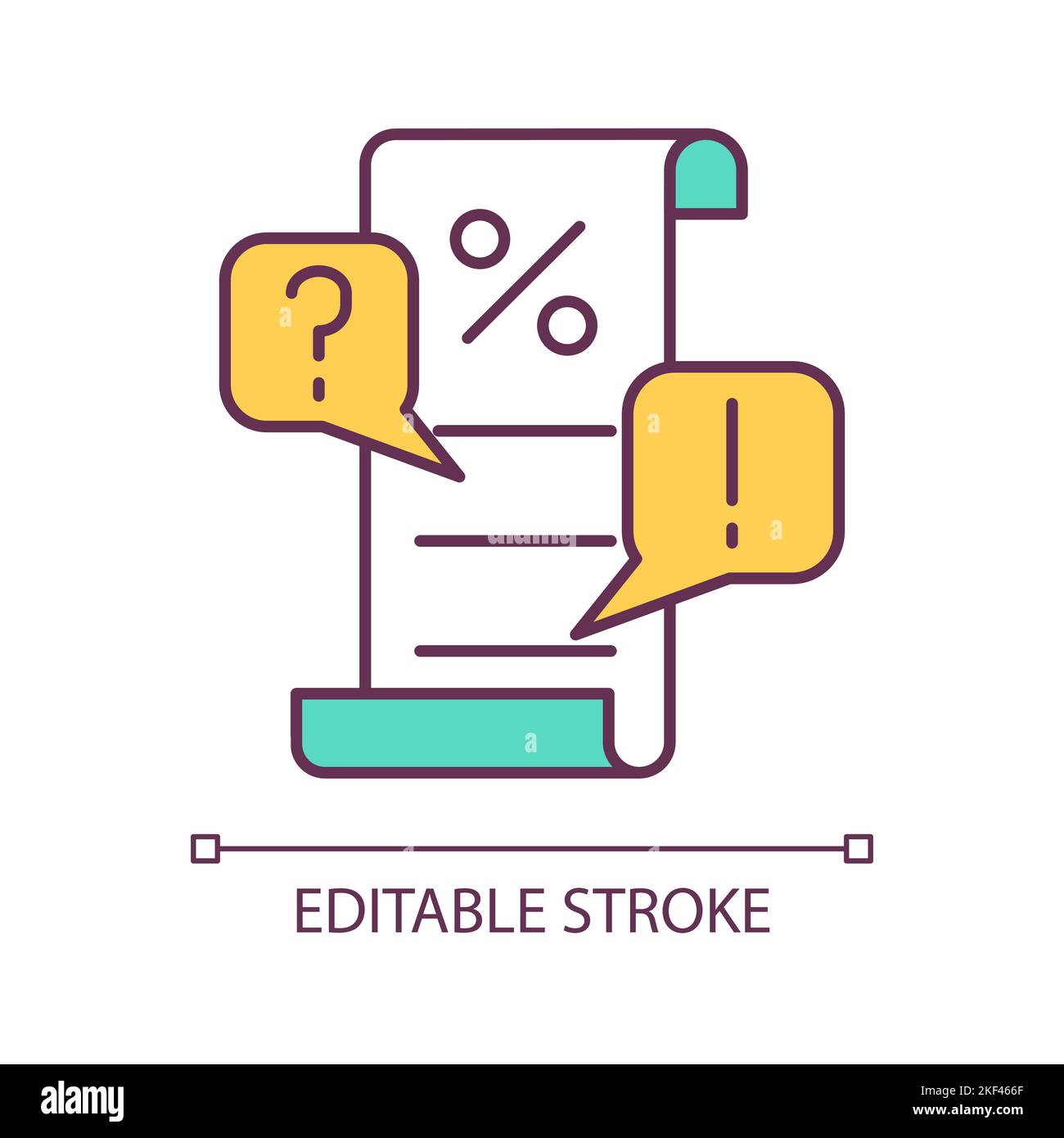 Assessment with financial withholding RGB color icon Stock Vector Image ...