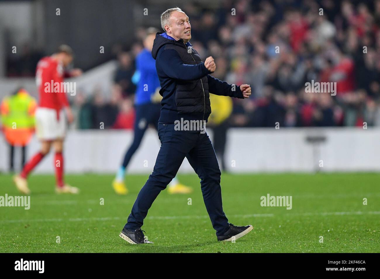 Steve Cooper, Nottingham Forest head coach celebrates victory during ...